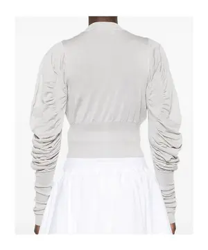 VIVIENNE WESTWOOD Eli Cropped Cardigan - Light Grey