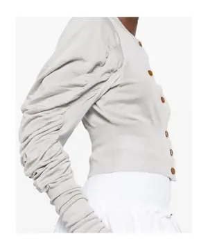 VIVIENNE WESTWOOD Eli Cropped Cardigan - Light Grey