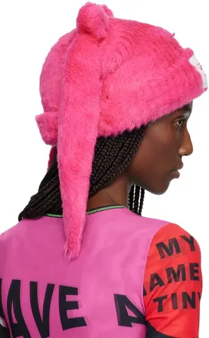 CHARLES JEFFRREY LOVERBOY Faux Fur Ribbed Beanie