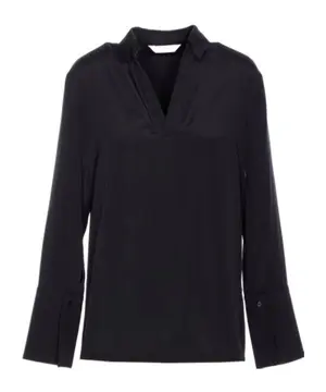 Max Mara Dover V-neck Long-sleeved Top - Black