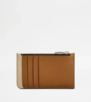TOD'S T Timeless Card Case - Brown