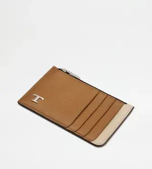 TOD'S T Timeless Card Case - Brown