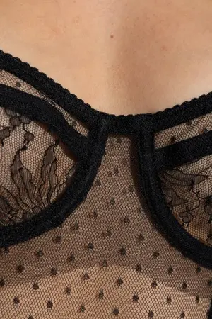 Dolce & Gabbana Lace Bodysuit With Plunging Neckline