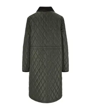 Burberry Long Sleeve Quilted Coat - Black