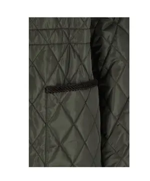 Burberry Long Sleeve Quilted Coat - Black
