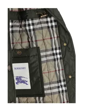 Burberry Long Sleeve Quilted Coat - Black