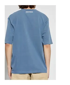 Dsquared2 Vintage Fade Loose Fit T-shirt - Blue