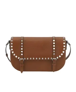 Valentino Garavani Rockstud Messenger Bag - Brown