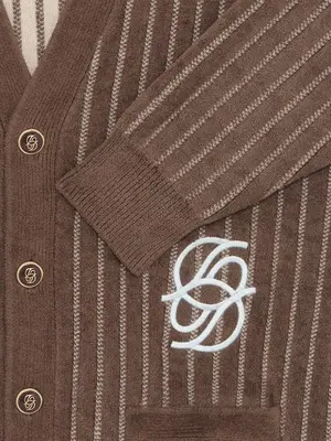Drole De Monsieur Monogram Stripe Cardigan