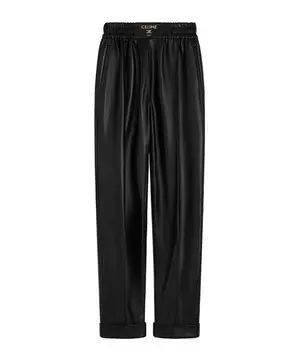 Celine Lambskin Trousers - Black