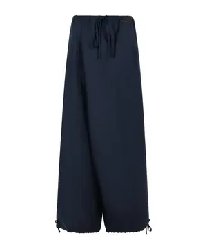 Marni Wide-leg Drawstring Trousers - Blue