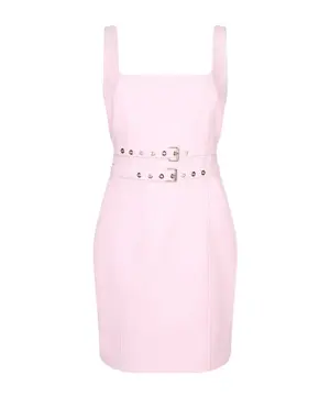 Liu Jo Belted Mini Dress With Square Neckline