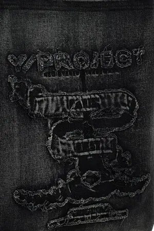 Y/project Logo Denim Tote Bag