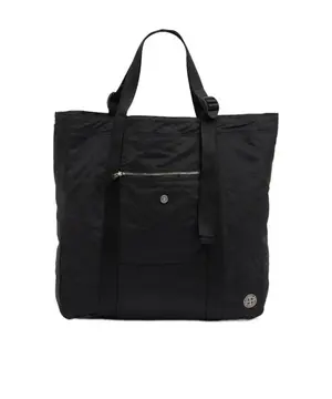 Stone Island Coated Nylon Tote Bag - Black
