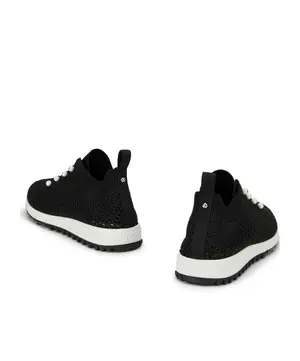 JIMMY CHOO Veles Embellished Sneakers - Black