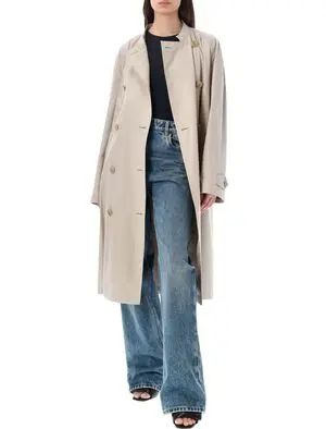 Prada Double-breasted Belted Trench Coat