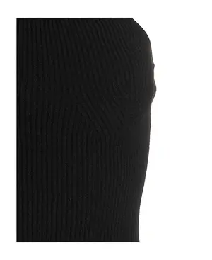 Khaite Rumer Ribbed Knit Midi Dress