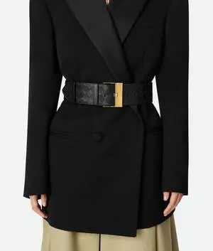 Bottega Veneta Large Woven Leather Belt