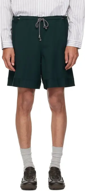 KIKO KOSTADINOV Kyan Drawstring Bermuda Shorts - Green
