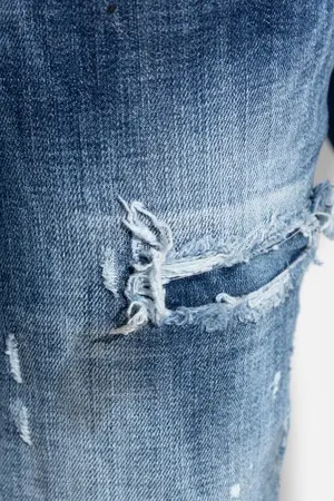 Dsquared2 Distressed Skinny Jeans - Blue