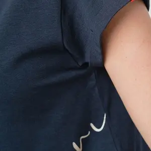 EA7 Round Neck T-shirt With Tricolor Stripes