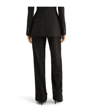 Dolce & Gabbana Pinstriped Trousers - Black