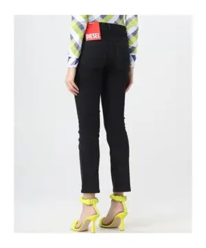 DIESEL® Cropped Flared Jeans With Logo Detail