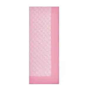 Gucci Printed Silk Chiffon Stole - Light Pink