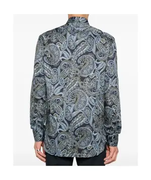 Etro Paisley Printed Curved Hem Shirt