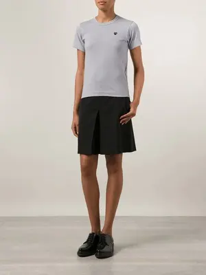 Play Comme Des Garcon Embroidered Heart T-shirt - Gray