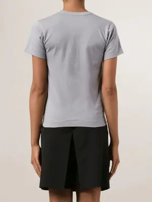 Play Comme Des Garcon Embroidered Heart T-shirt - Gray