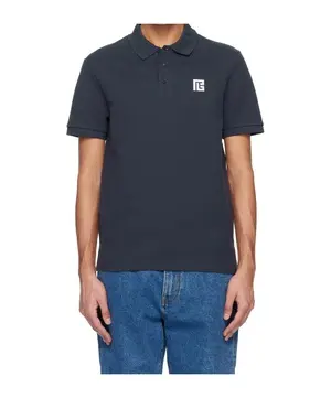 Balmain Spread Collar Polos For Men