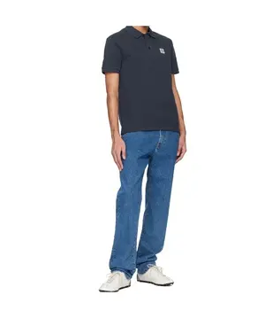 Balmain Logo Embroidered Short-sleeve Polo Shirt - Navy