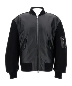 Givenchy Leather-paneled Bomber Jacket