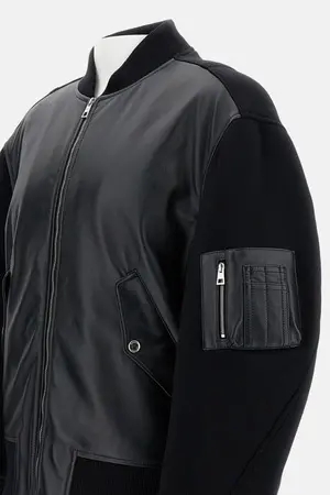 Givenchy Leather-paneled Bomber Jacket