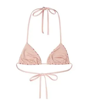 Fendi Foulard Printed Halterneck Bikini Top - Red