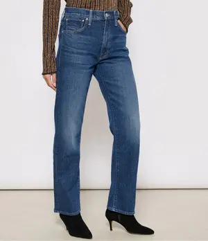 MOTHER High-rise Straight-leg Jeans