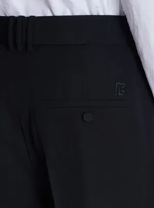 Balmain Grain De Poudre Pleated Bermuda Shorts