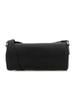 Alexander McQueen Logo Printed Roller Shoulder Bag - Black