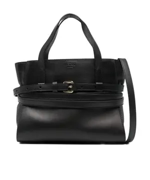 Moschino Belted Top Handle Tote Bag - Black