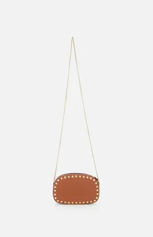 Valentino Garavani Mini Rockstud Chain Crossbody Bag - Brown