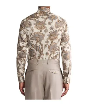 Etro Paisley-printed Curved Hem Shirt