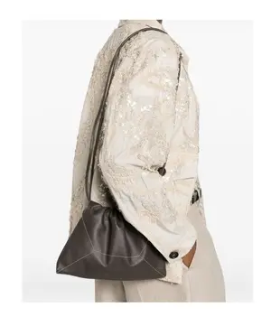 Brunello Cucinelli Leather Mini Crossbody Shoulder Bag
