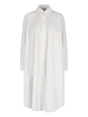 Bottega Veneta Half-buttoned Shirt Dress - White