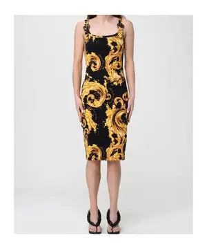Versace Baroque Strap Midi Dress