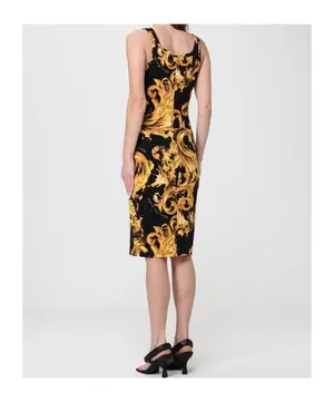 Versace Baroque Strap Midi Dress