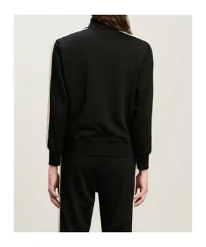 Palm Angels Logo Printed Zipped Track Jacket - Black