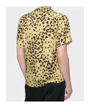 MAISON MARGIELA Short Sleeve Leopard Shirt - Mustard