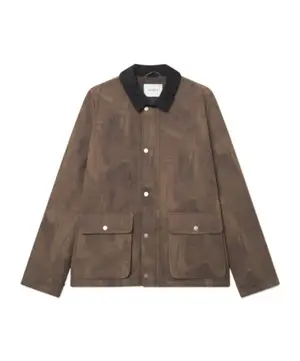 LES DEUX Corduroy-collar Jacket - Brown