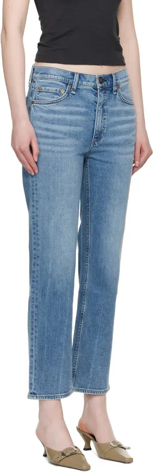 RAG  BONE Rag & Bone "the Bella" Straight Leg Denim Trousers